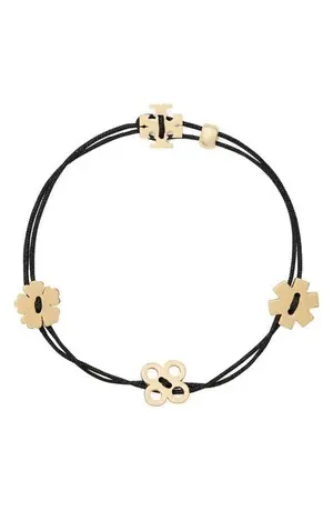 Tory Burch Forget Me Not Cord Bracelet - Black