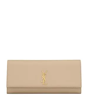 Saint Laurent Kate Chain Wallet - Beige