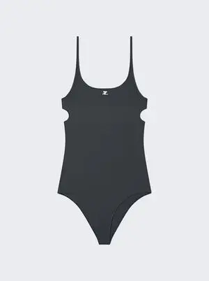 COURRÃ¨GES Cut-out One-piece Swimsuit - Black