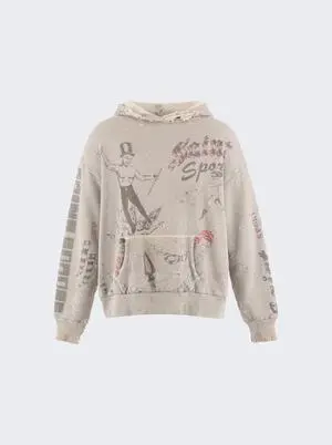 SAINT MXXXXXX X Alexis Ross Long Sleeve Drawing Hoodie - Gray