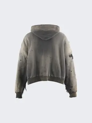 SAINT MXXXXXX Double Face Destroyed Zip-up Hoodie