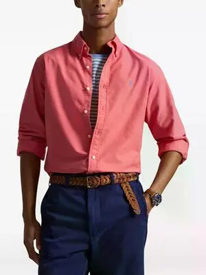 Polo Ralph Lauren Embroidered Custom Fit Oxford Shirt - Pink