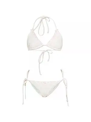 LoveShackFancy Bow-detail Bikini - White