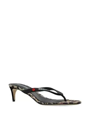 Dsquared2 Leopard Print Heeled Sandals