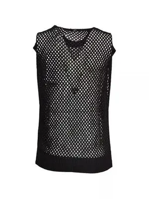 DONDUP Round-neck Openwork Gilet