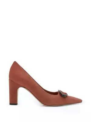 Manolo Blahnik Fenixhi Buckle Pointed Pumps - Brown