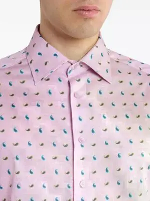 Etro Paisley-print Cotton Shirt - Pink
