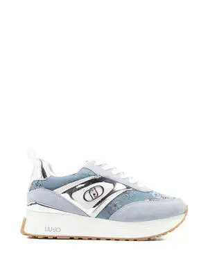 Liu Jo Printed Denim Platform Sneakers - Blue