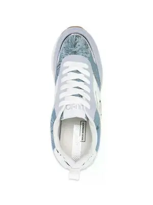 Liu Jo Printed Denim Platform Sneakers - Blue
