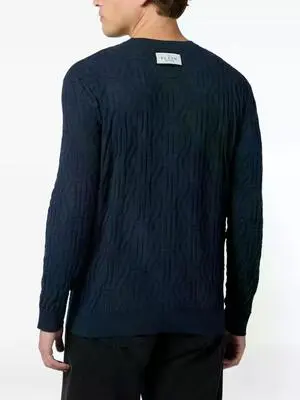 Philipp Plein Jacquard-monogram Sweater - Blue