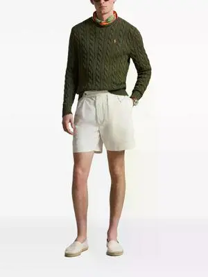 Polo Ralph Lauren Cable-knit Embroidered-logo Sweater - Green