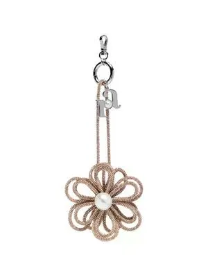 Rosantica Gaia Crystal Floral Bag Charm - Pink