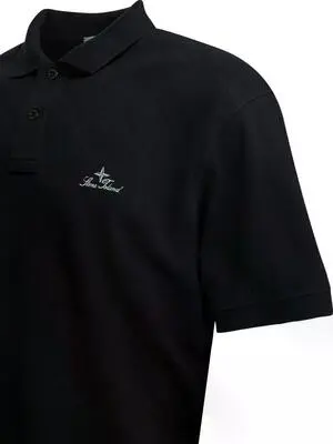 Stone Island Logo Polo Shirt - Black