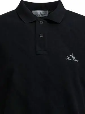 Stone Island Logo Polo Shirt - Black
