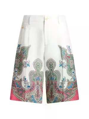 Etro Paisley-print Shorts - White