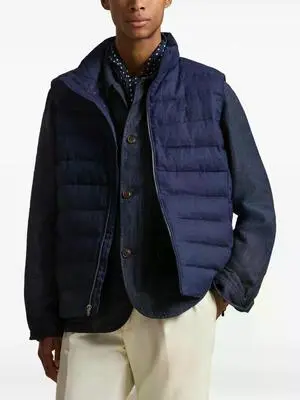 Polo Ralph Lauren Quilted Linen Gilet - Blue