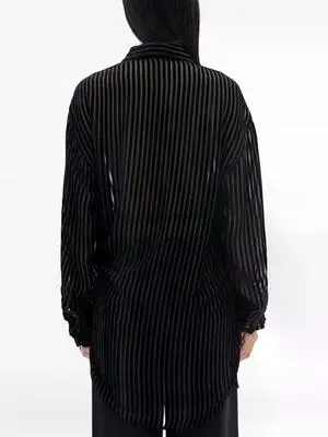 ANN DEMEULEMEESTER Striped Long Sleeve Shirt