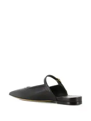 TASSINARI Cloe Leather Mules - Black