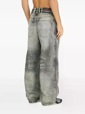 DIESEL® D-enim-m 09p11 Wide Leg Jeans - Grey