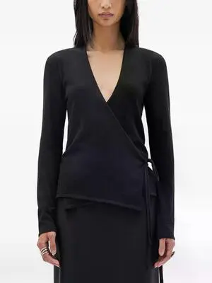 ANN DEMEULEMEESTER V-neck Fine Knit Cardigan