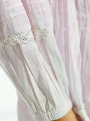 LoveShackFancy Lace-detail Pleated Mini Dress
