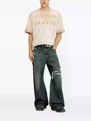 DIESEL® T-look Raw-trim T-shirt - Neutrals