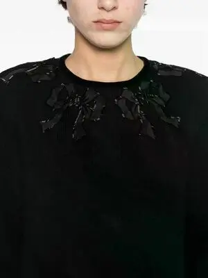 Valentino Garavani Bow-embellished Virgin Wool Sweater