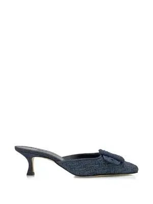 Manolo Blahnik Buckle Pointed Mules