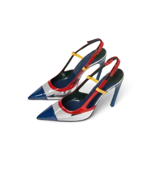 Casablanca Chrome Arch Slingback Pumps