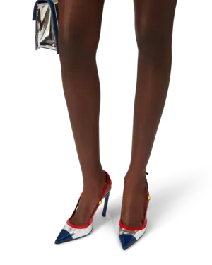 Casablanca Chrome Arch Slingback Pumps