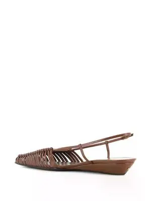 GIUSEPPE ZANOTTI Orsola Woven Slingback Sandals - Brown