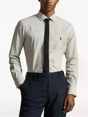 Polo Ralph Lauren Embroidered Plaid Shirt - Neutrals
