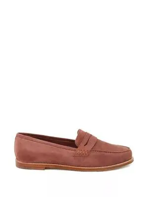 Manolo Blahnik Perrita Suede Loafers - Brown