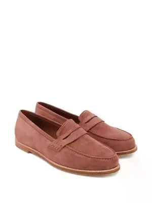 Manolo Blahnik Perrita Suede Loafers - Brown