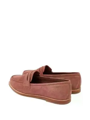 Manolo Blahnik Perrita Suede Loafers - Brown