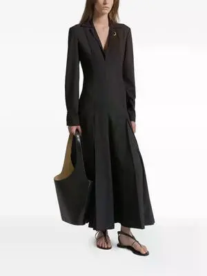 Alberta Ferretti Collared Midi Dress