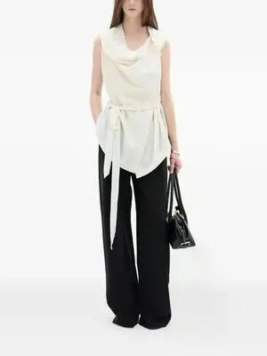 ANN DEMEULEMEESTER Asymmetric Waist-belt Blouse