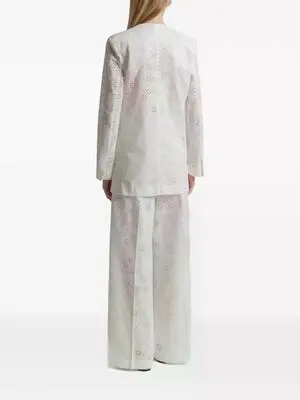 Alberta Ferretti Eyelet Double-breasted Blazer