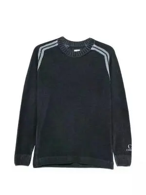 C.P. COMPANY Cotton Chenille Double Dyed Crewneck Sweater