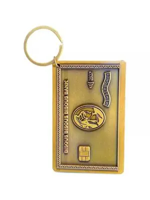BISOUS SKATEBOARDS La Carte Keyring - Gold