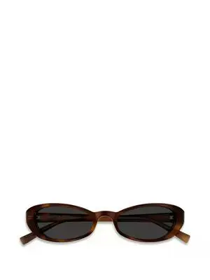 Saint Laurent Oval-frame Sunglasses - Brown