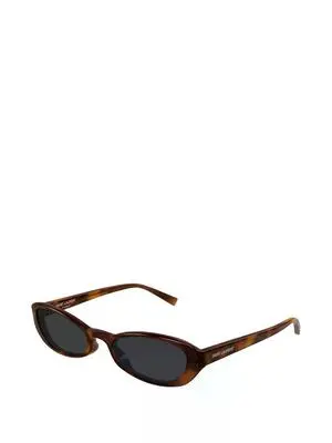 Saint Laurent Oval-frame Sunglasses - Brown