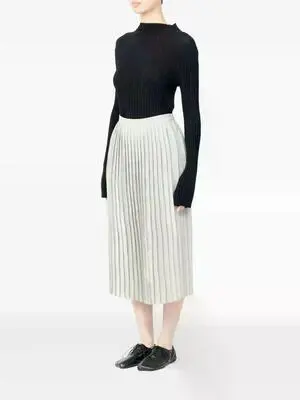 MAISON MARGIELA Pleated Straight Skirt - Grey