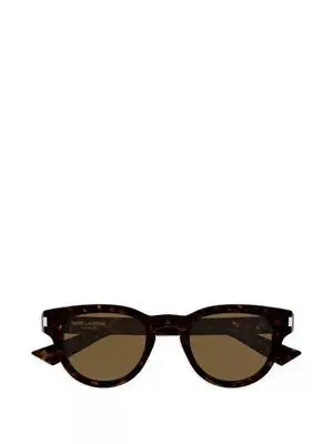 Saint Laurent Round-frame Tortoiseshell Sunglasses - Brown