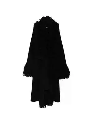 Blumarine Fringed Coat - Black