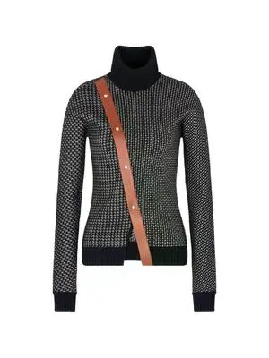 Giorgio Armani Jacquard Knit Mock-neck Sweater