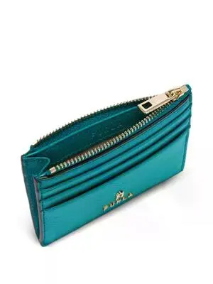 Furla Camelia Logo-detail Card Holder - Blue