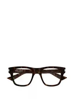 Saint Laurent Square Frame Glasses - Brown