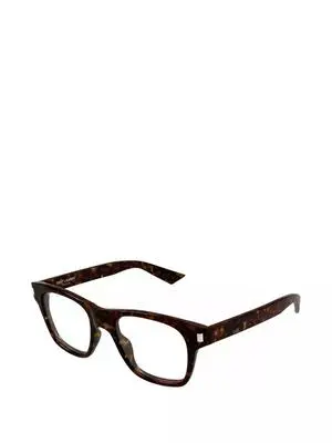Saint Laurent Square Frame Glasses - Brown
