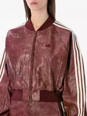Adidas Crocodile-effect Stripe Bomber Jacket